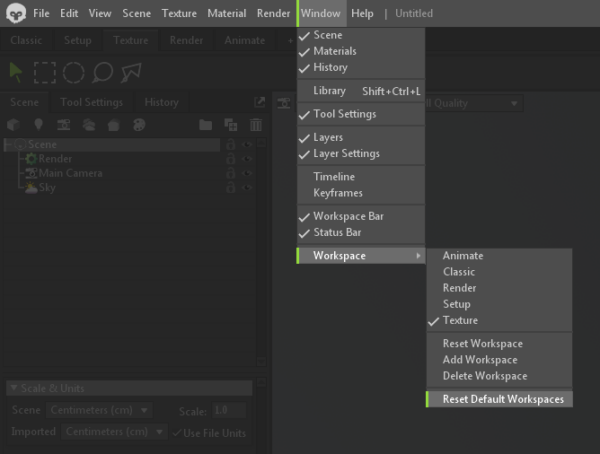 Workspaces - Marmoset Toolbag Documentation