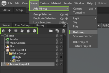 Scene Window - Marmoset Toolbag Documentation