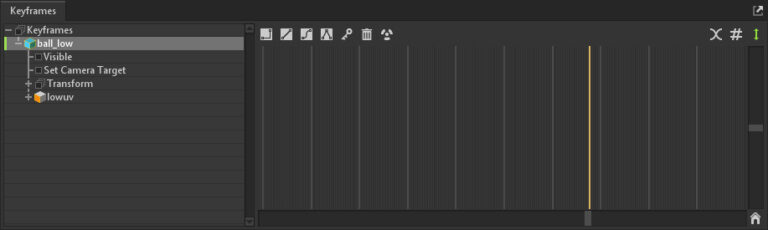 Keyframes Window - Marmoset Toolbag Documentation
