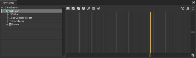 Keyframes Window - Marmoset Toolbag Documentation